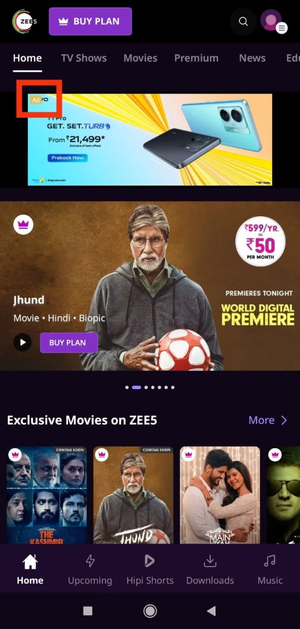 Zee5 Advertising Cost | Zee5 Ads | Advertise On Zee5