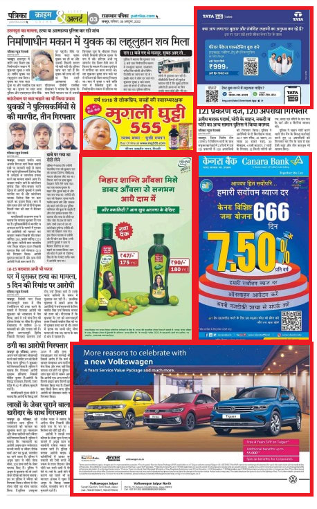 Rajasthan Patrika, Indore, Hindi Newspaper Advertising Rates | Book Ads ...
