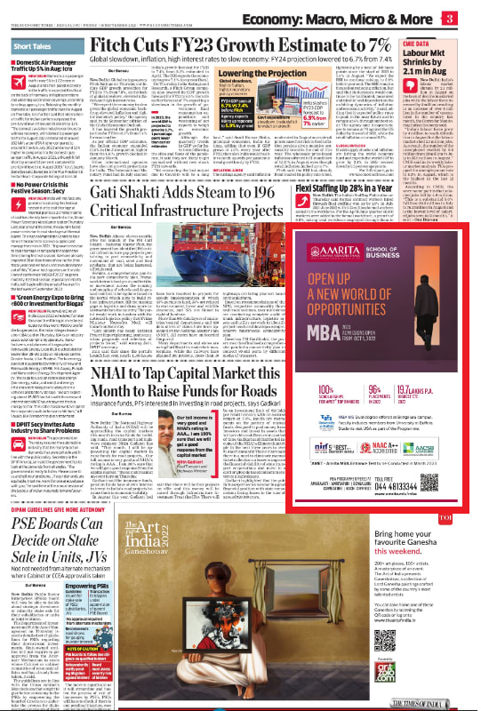 Economic Times, ET Wealth All India, English Newspaper Advertising ...