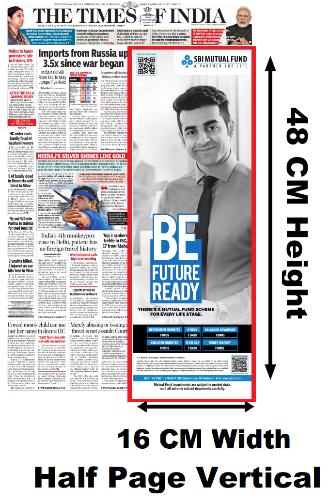 Times Of India, Chennai, English Half Page Ads | Times Of India ...
