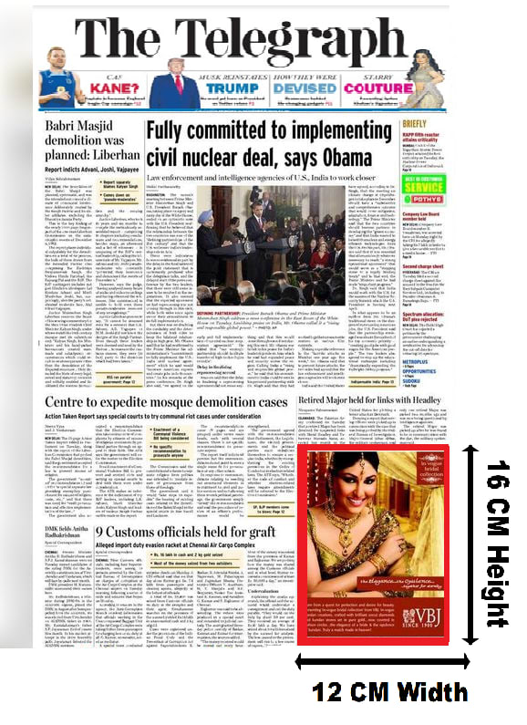 Custom Sized Ads - Popular Media - Advertising in The Telegraph, West ...