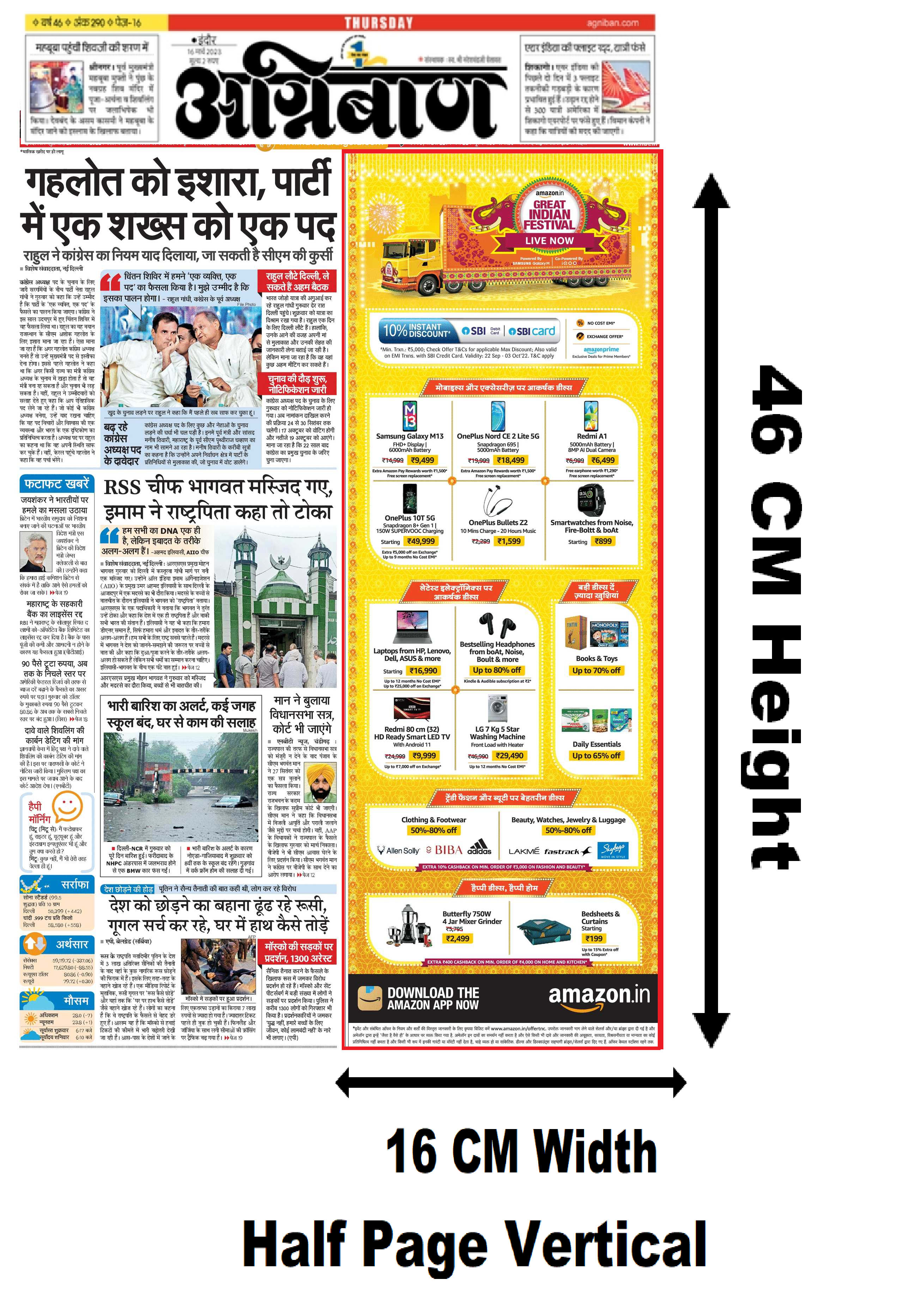 Agniban, Indore, Hindi Newspaper Advertising Rates | Book Ads In ...